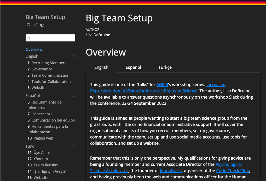 How to set up a big team science project | Lisa DeBruine